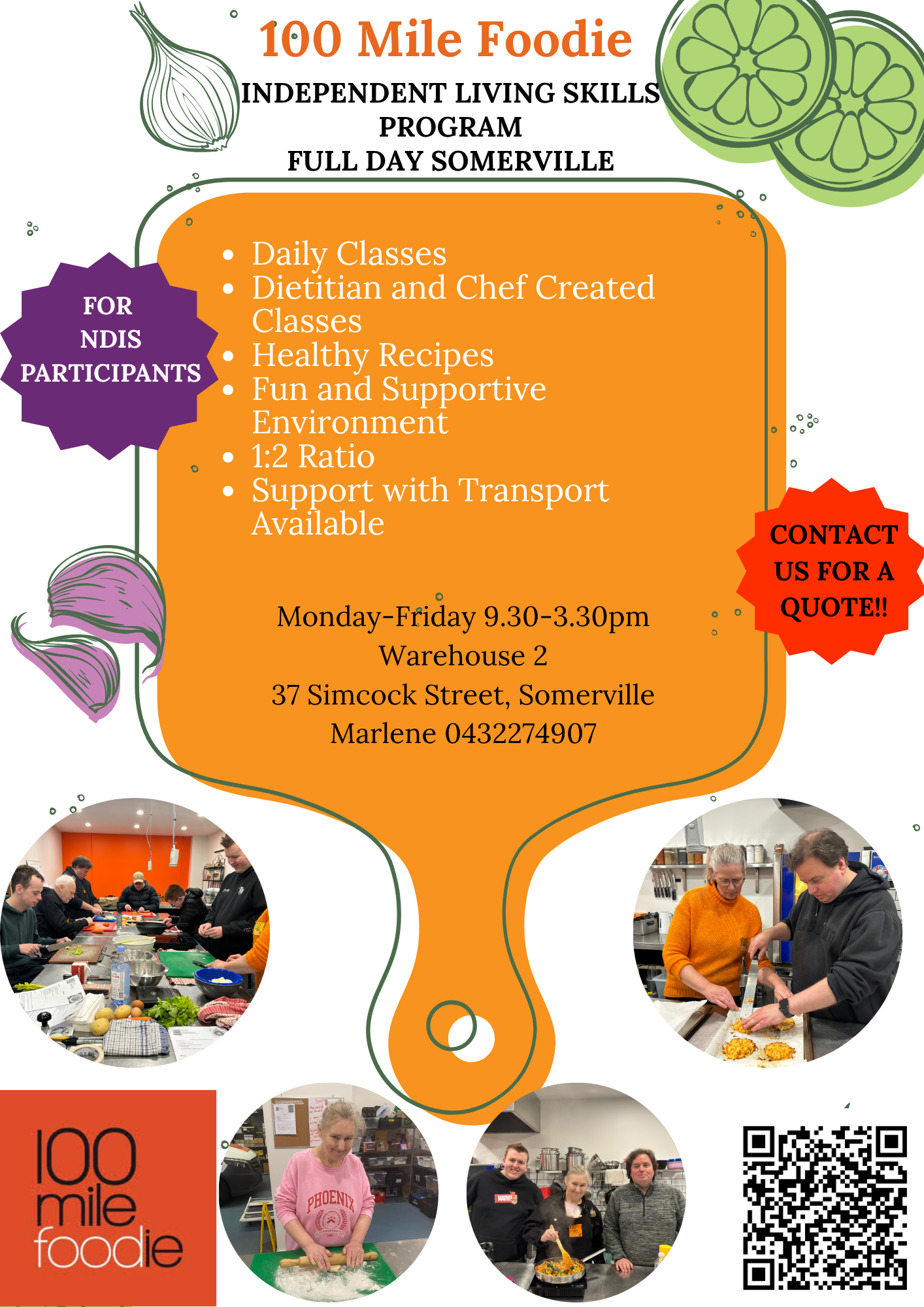 Independent Living Skills Programs – 100 mile foodie